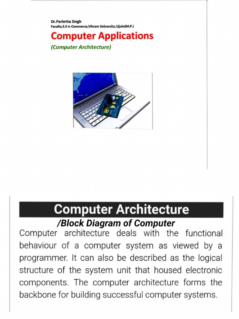 Topic-2 (Unit 1)Computer Architecture_block diagram | PDF Topic-2 (Unit 1)Computer Architecture_block diagram | PDF