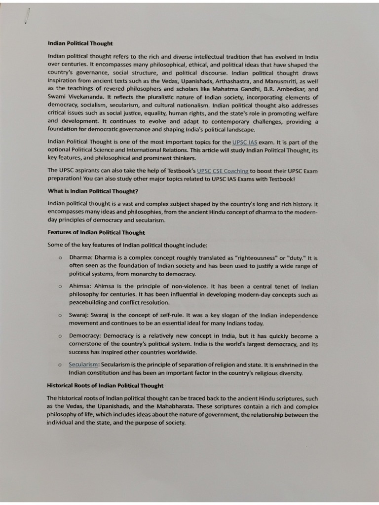 Political Thoughts | PDF