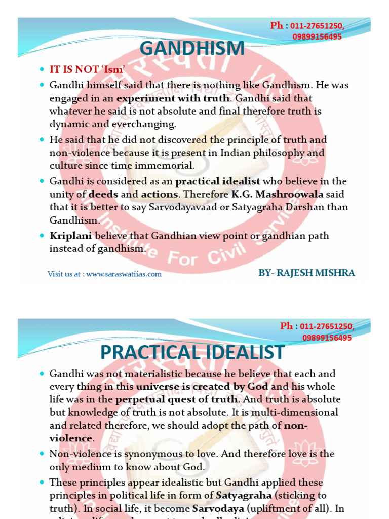 New Gandhism File 8 | PDF | Mahatma Gandhi | Nonviolence