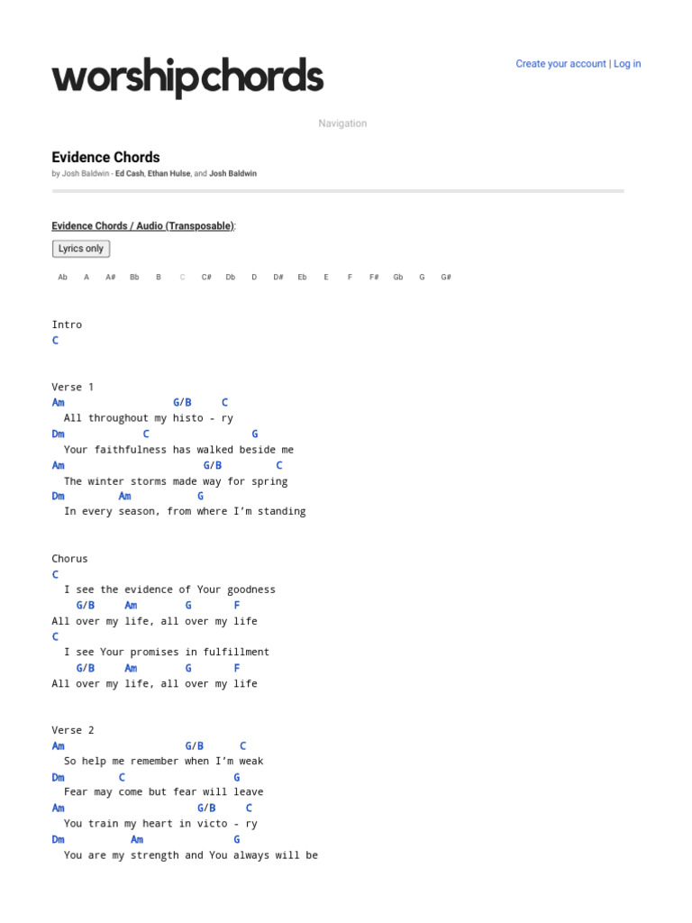 Evidence C | PDF | Song Structure | Guitars