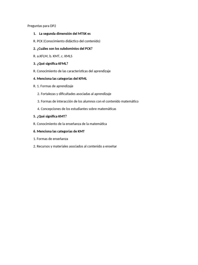 Preguntas para DP2 | PDF | Estudios de idiomas extranjeros