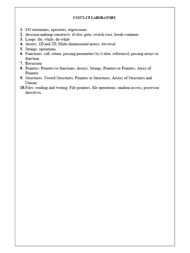 cse II lab | PDF | Pointer (Computer Programming) | String (Computer ... cse II lab | PDF | Pointer (Computer Programming) | String (Computer ...