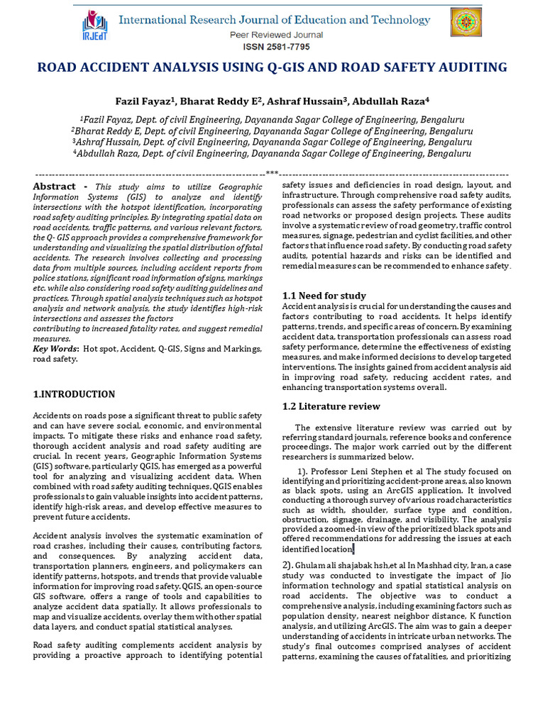 Road Accident Analysis with Q-GIS | PDF | Traffic Collision ...