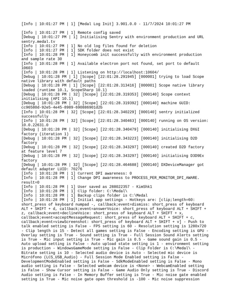Medal Log 20241107 | PDF | Scope (Computer Science) | Computer Keyboard