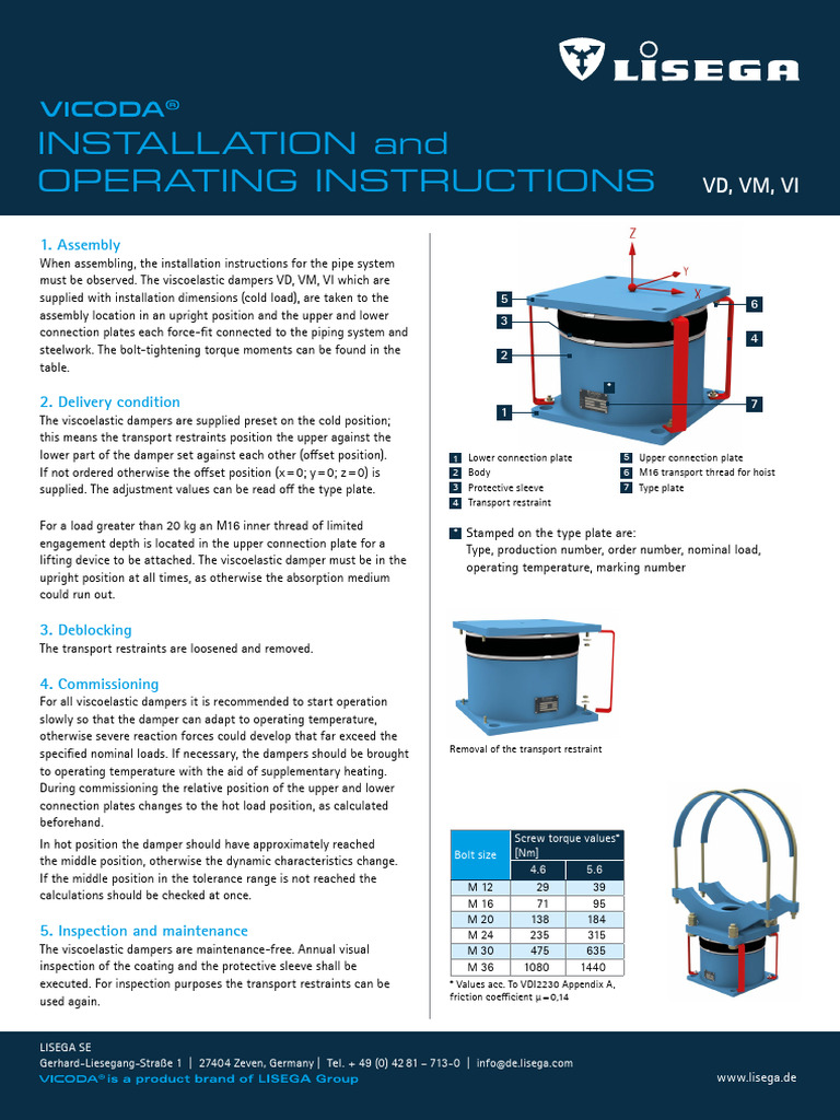 VI Installation-Instruction Damper 2020 | PDF | Applied And ...