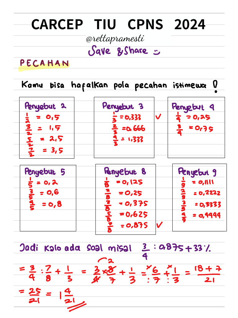 Materi Pecahan Istimewa | PDF