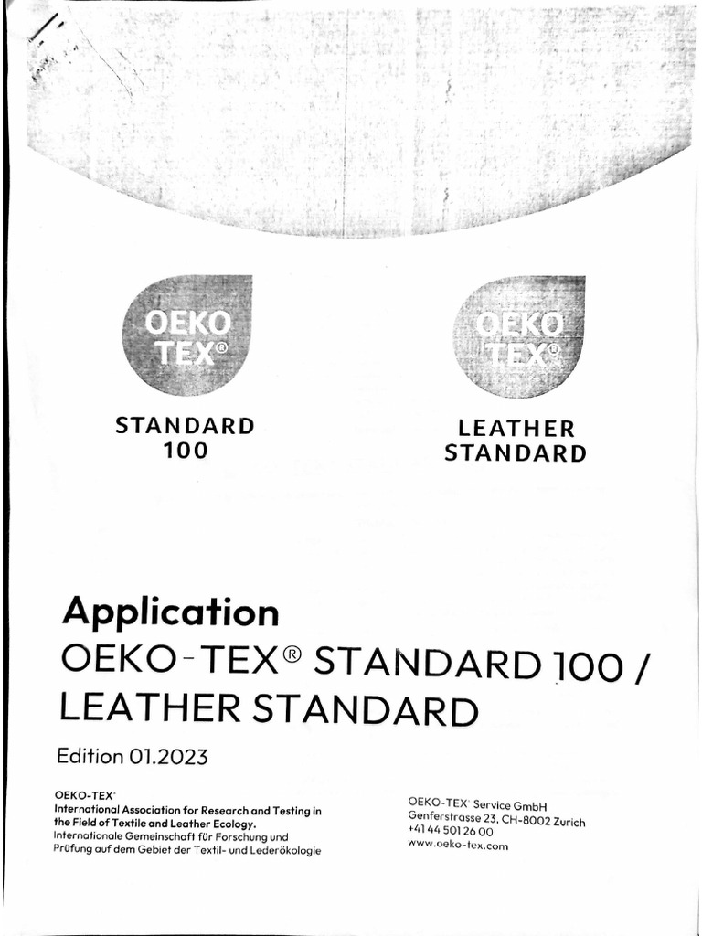 Oekotex Application 2024 Scan | PDF