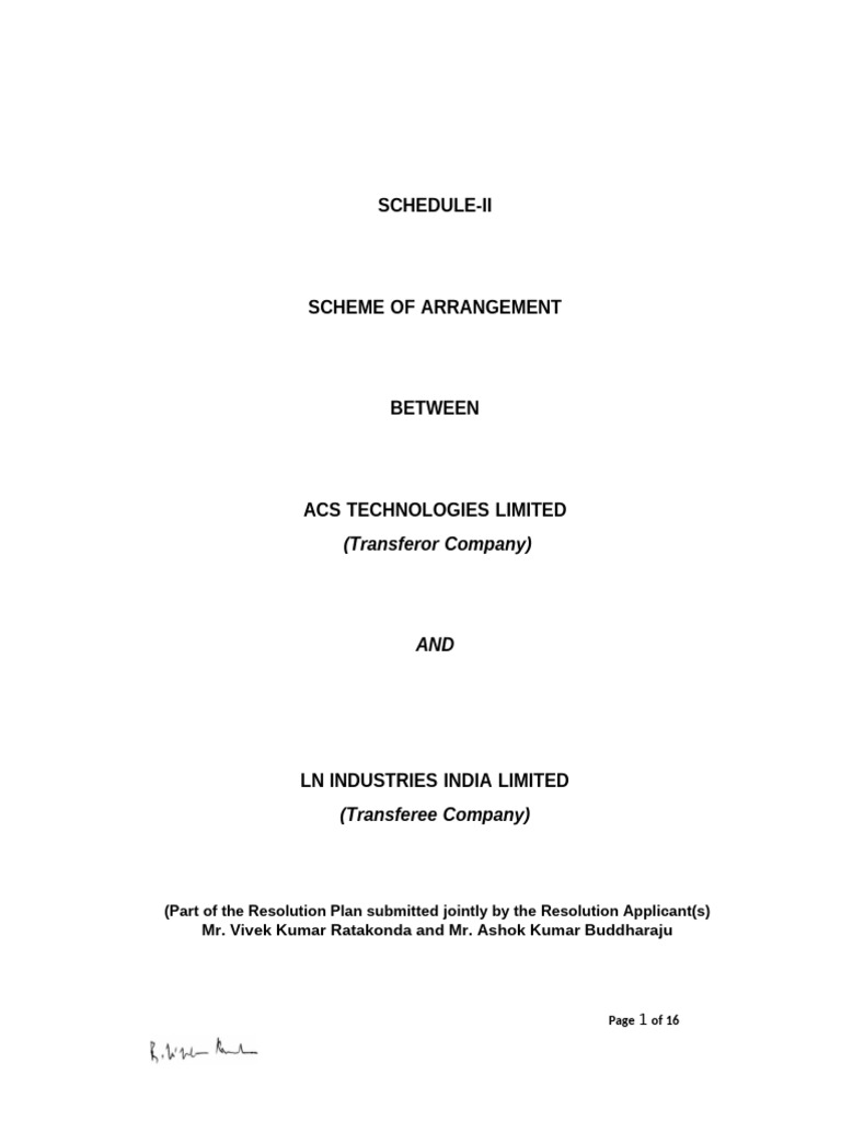 Specimen Merger Proposal ACS Technologies | PDF | Bankruptcy | Taxes