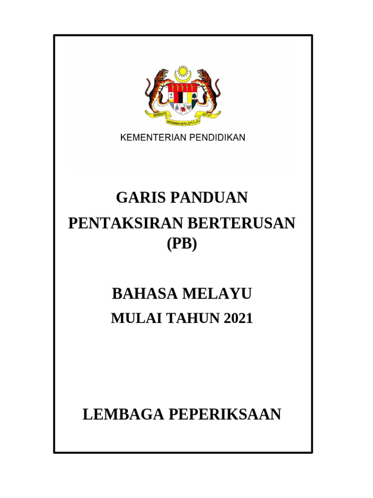 Garis Panduan PB Bahasa Melayu SVM Edisi 2 2021 | PDF