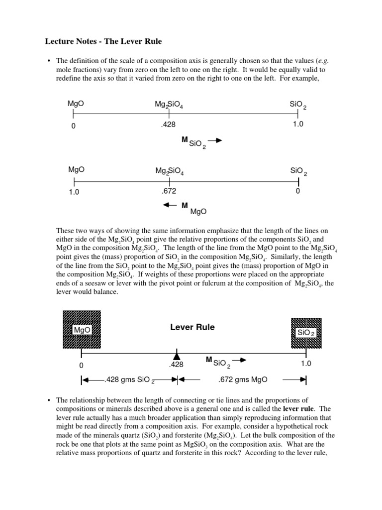 Lever Rule | PDF | Silicon Dioxide | Physics
