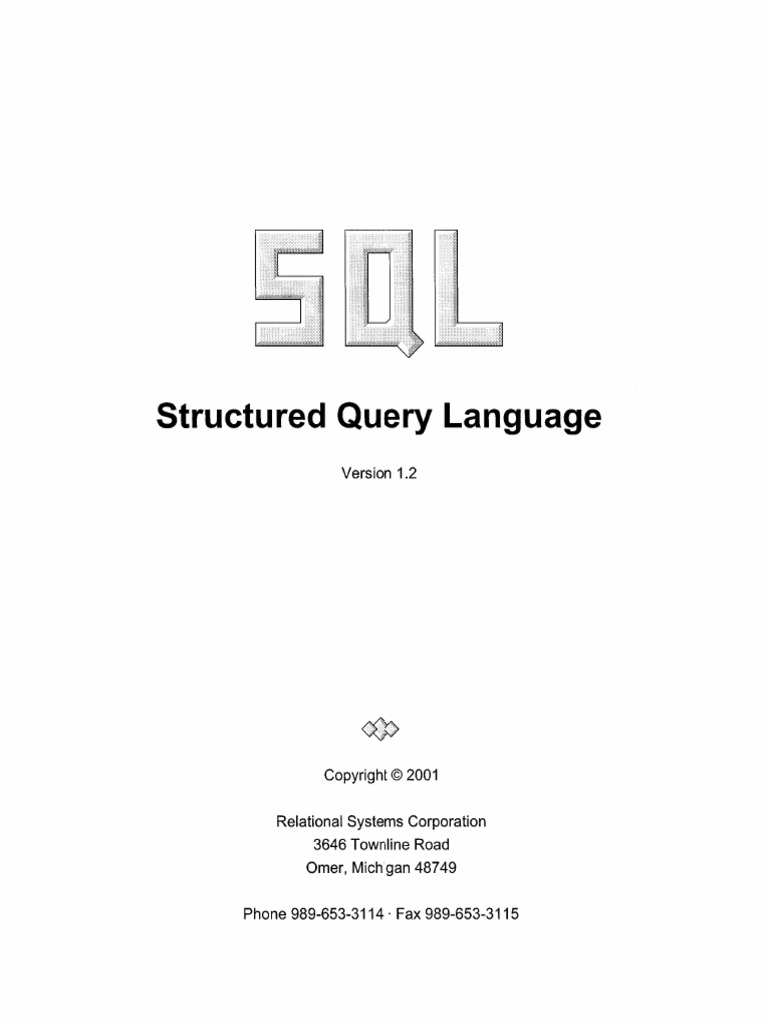 SQL Manual | PDF