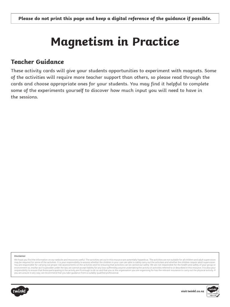 Card 7 - Magnetic Pyramid Magnetism in Practice Activity Cards | PDF