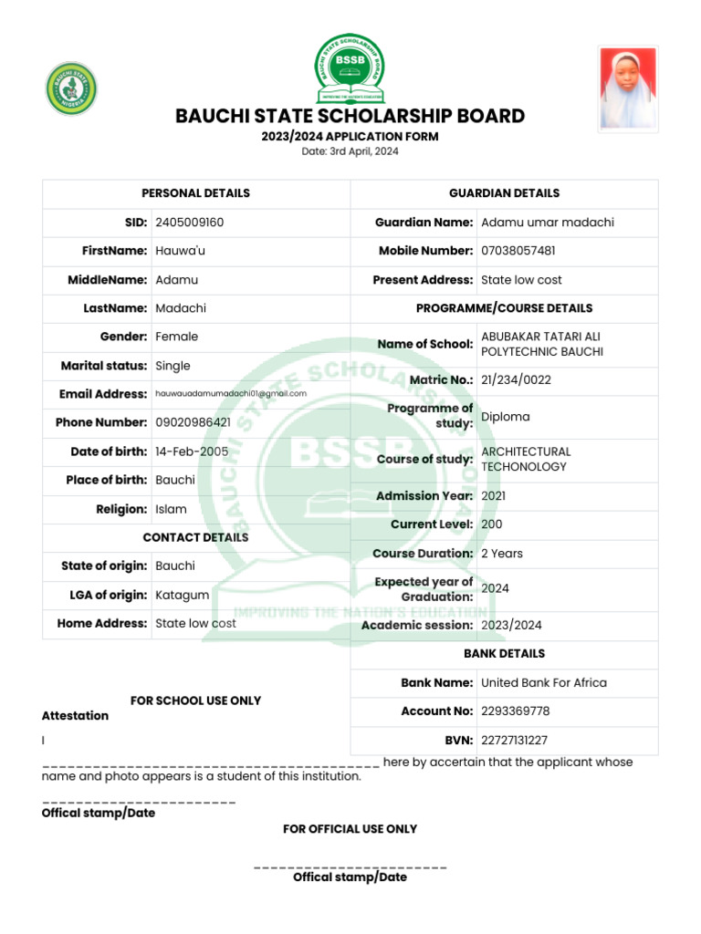 hauwau Acknowledgement | PDF