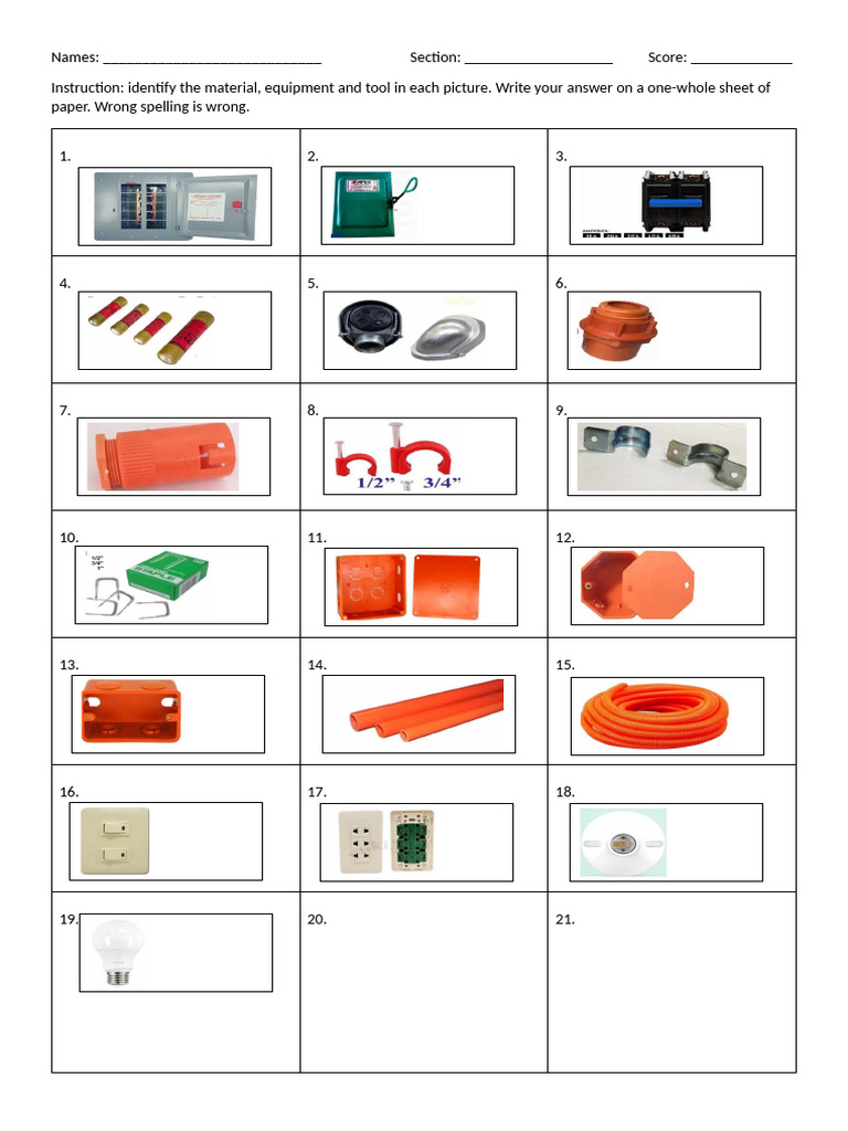Electrical Materials | PDF | Games & Activities | Home & Garden