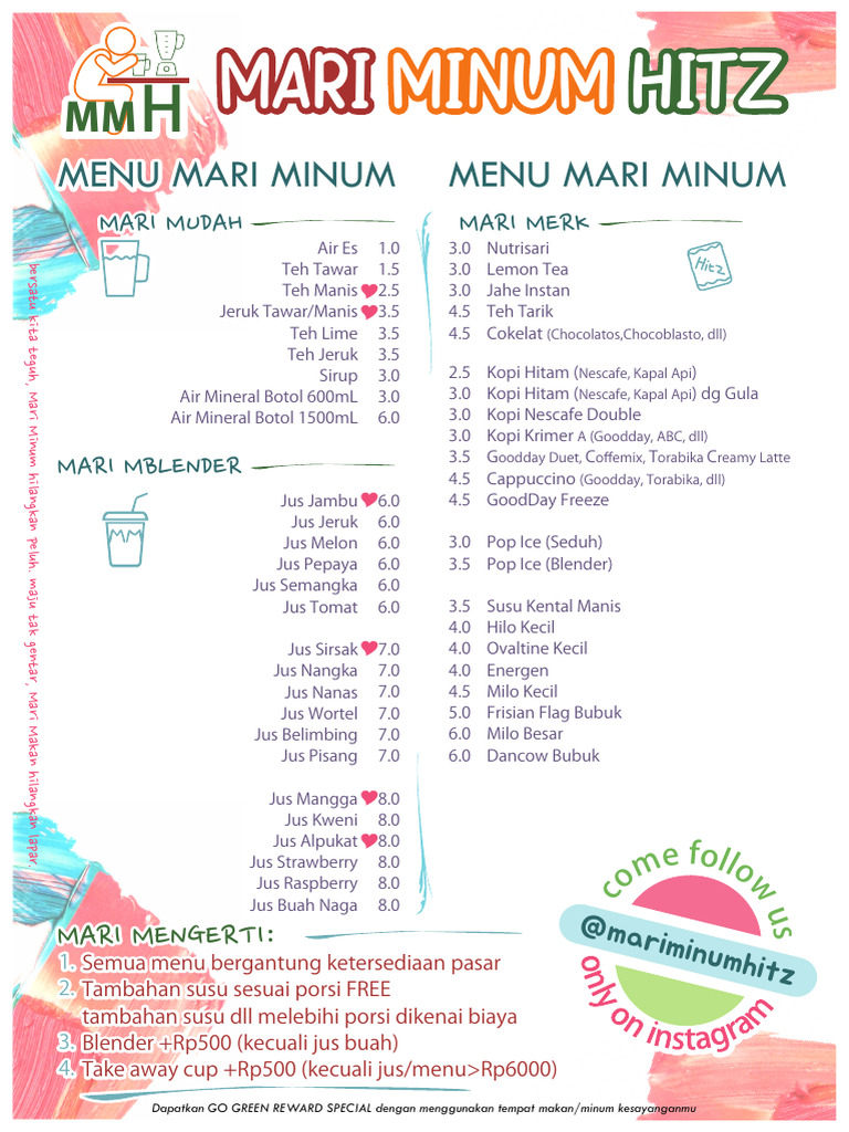 Menu Minuman Variatif Mari Minum | PDF