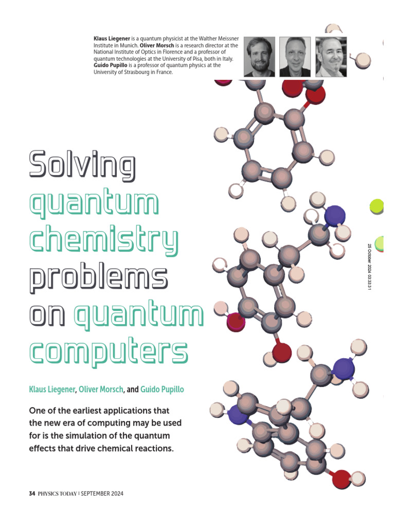 Solving Quantum Chemistry Problems on Quantum Computers | PDF | Quantum ... Solving Quantum Chemistry Problems on Quantum Computers | PDF | Quantum ...