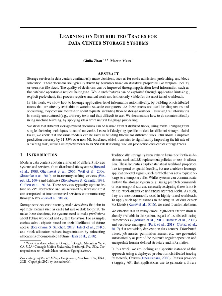 Data Center Storage Systems | PDF | Cache (Computing) | File System