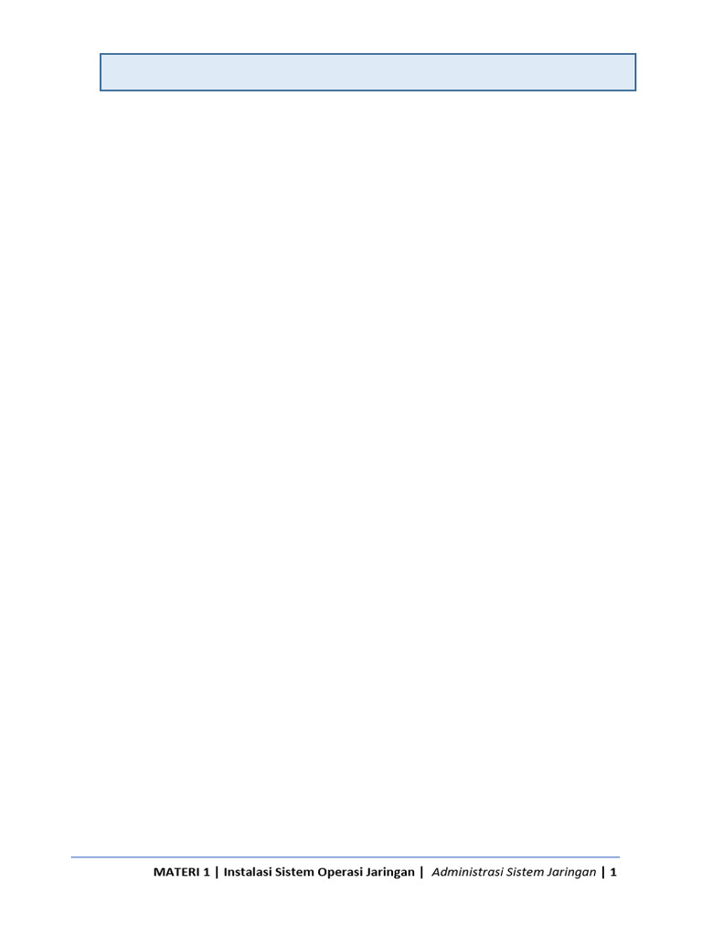 01 Materi Installasi Sistem Operasi Jaringan Trixbox | PDF