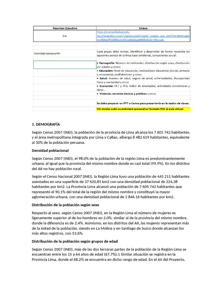 Actividad Sem 4 | PDF | Lima