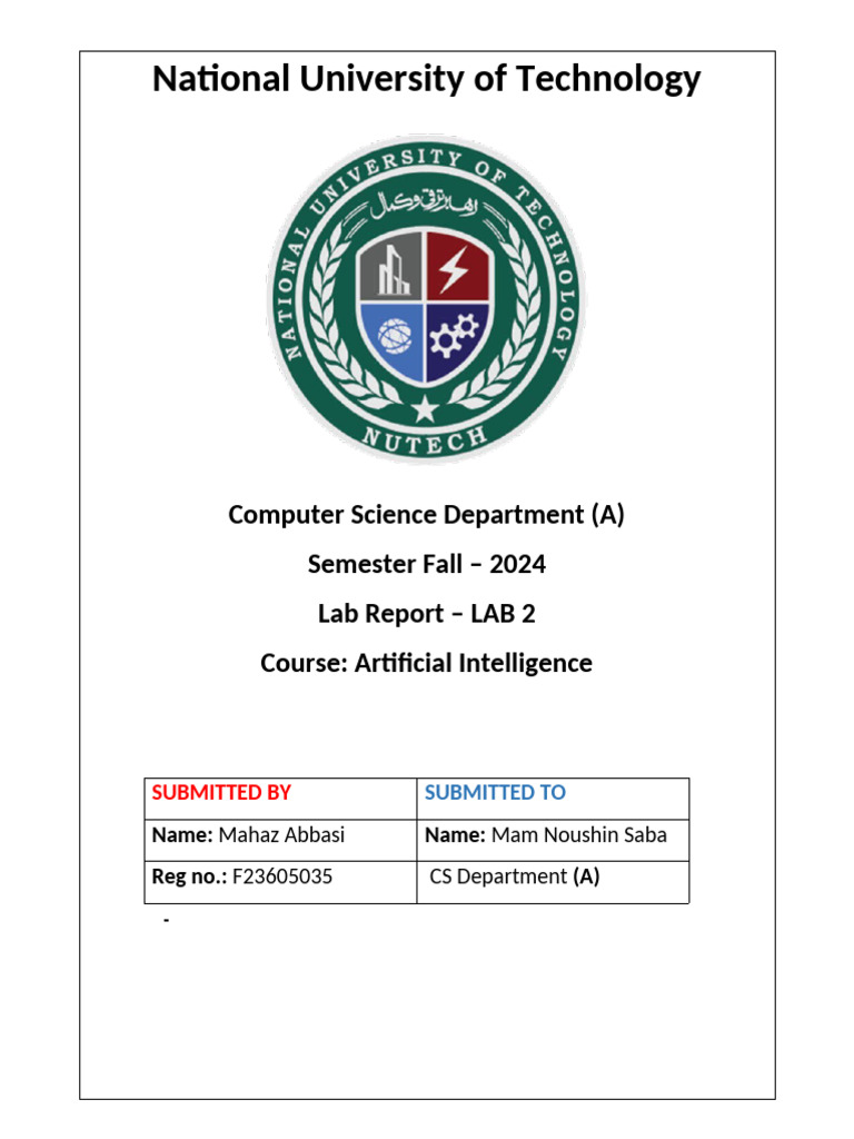 Ai Lab-2 | PDF
