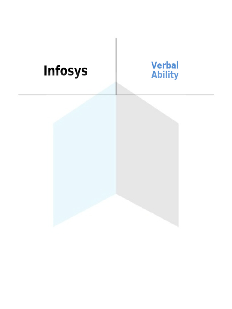 Infosys Verbal Ability Practice Set 1 1a483dae | PDF | Career & Growth | Language Arts & Discipline