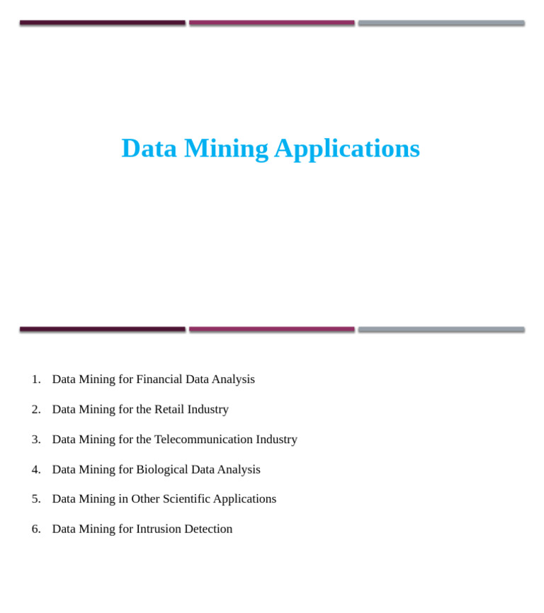 Data Mining Applications | PDF