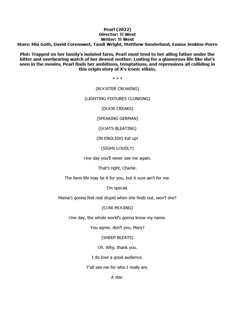 The Pearl Monologue | PDF