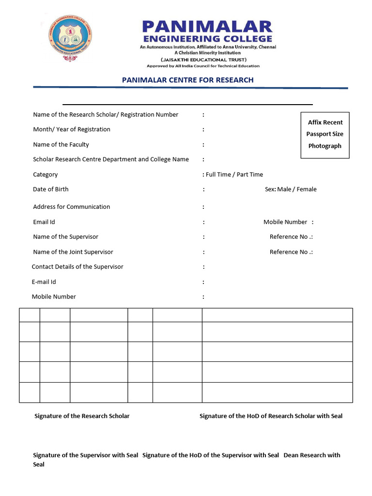 Ph.D. Course Registration Form Guide | PDF | Qualifications