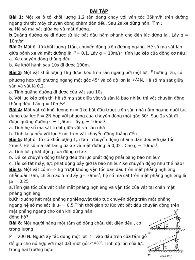 BÀI TẬP ÔN TẬP GKII K10 | PDF