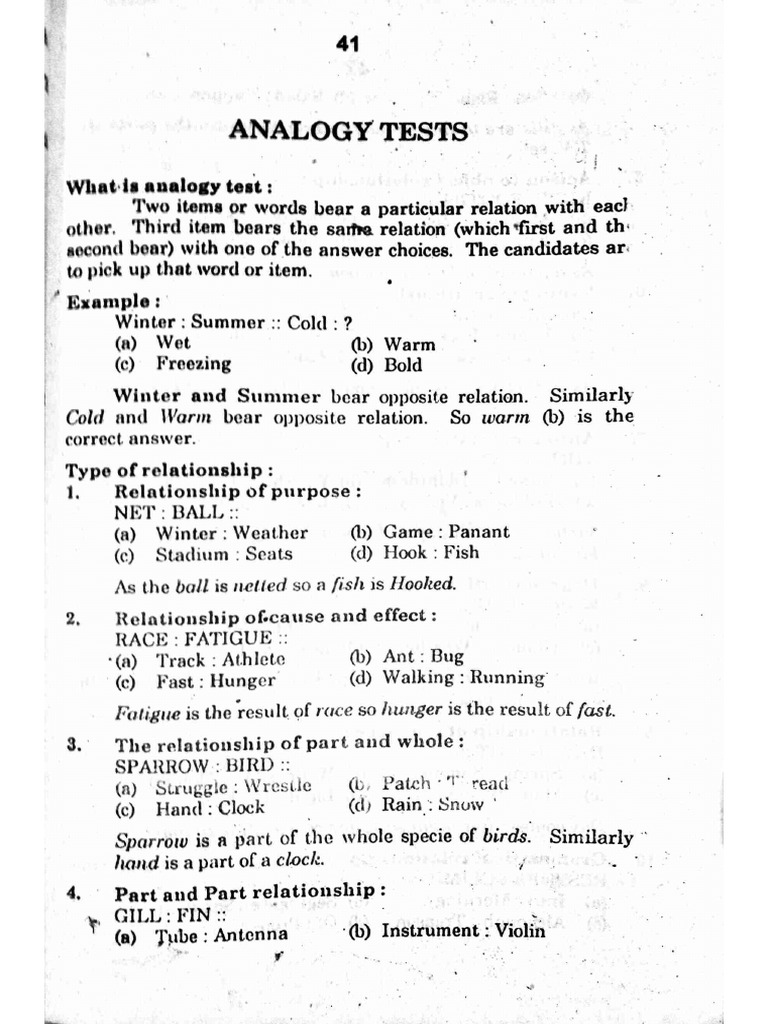 Analogy Practice | PDF