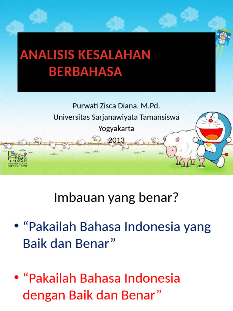 Analisis Kesalahan Berbahasa | PDF
