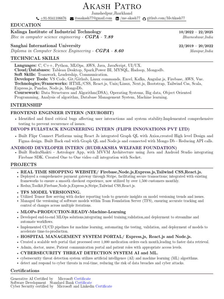 Btec in Computer Science Engineering - : Education Kalinga Institute of ...