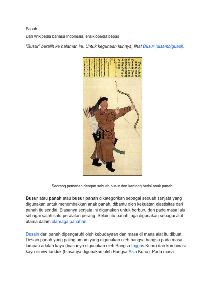Desain dan Fungsi Busur Panah | PDF