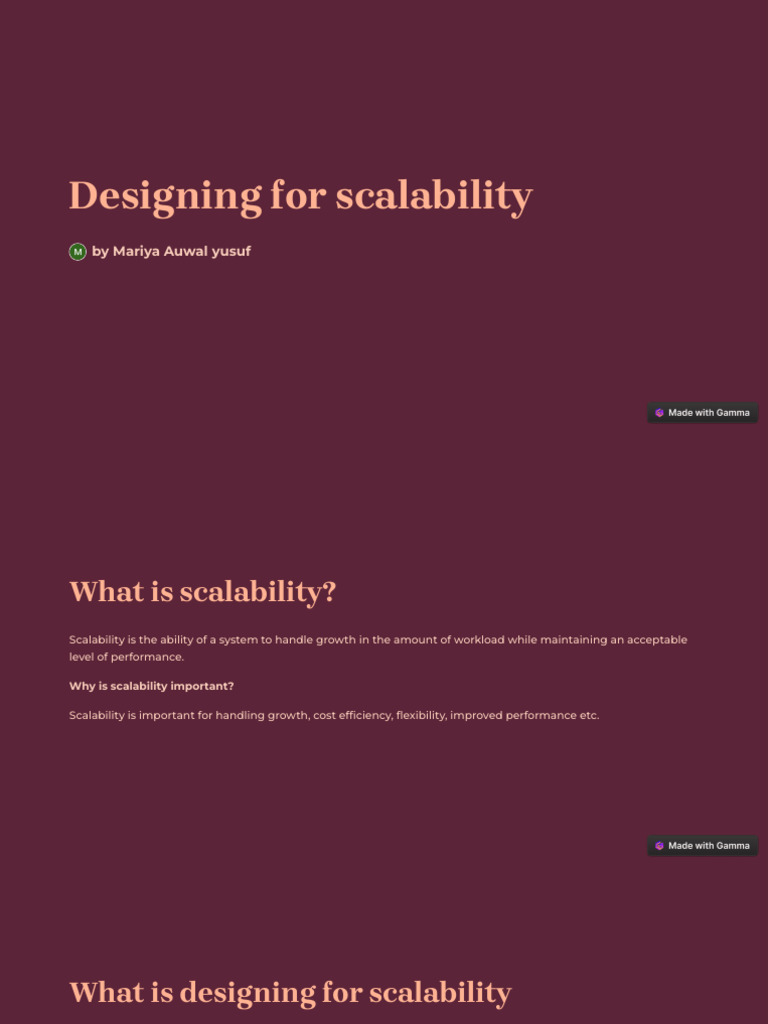 Designing For Scalability | PDF | Scalability | Cache (Computing)