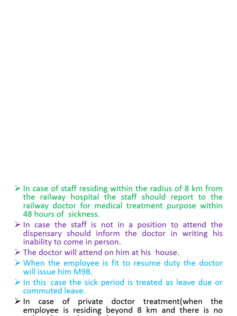 Medical Attendance Rules | PDF | Hospital | Health Care