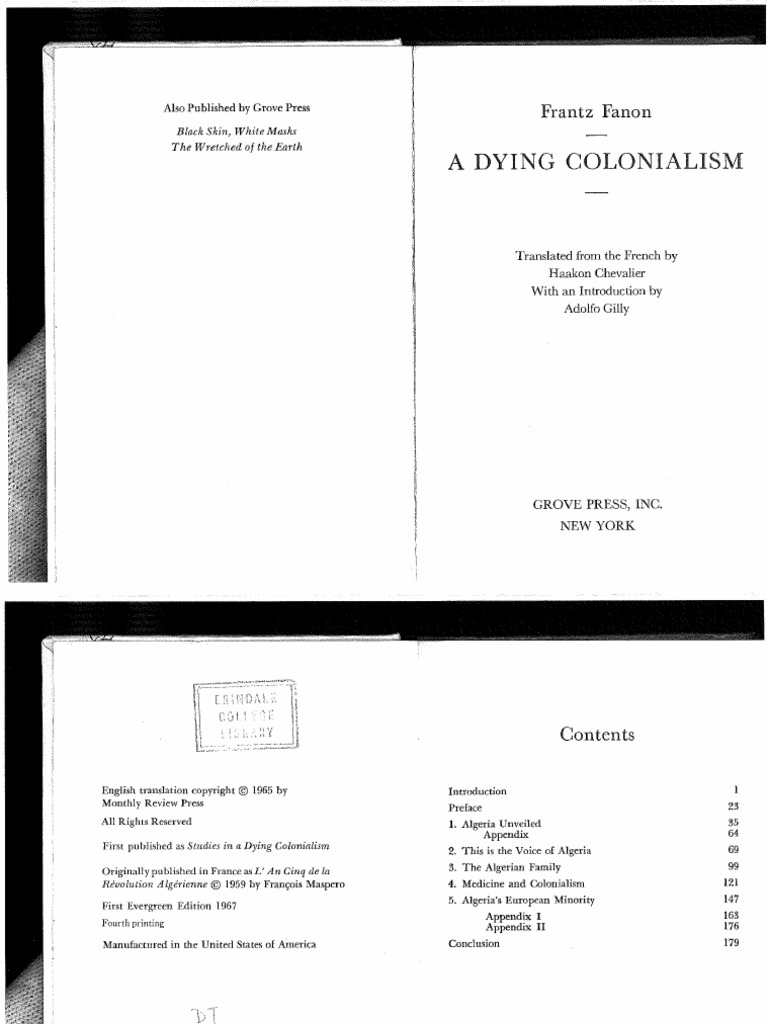 Fanon-Medicine and Colonialism | PDF