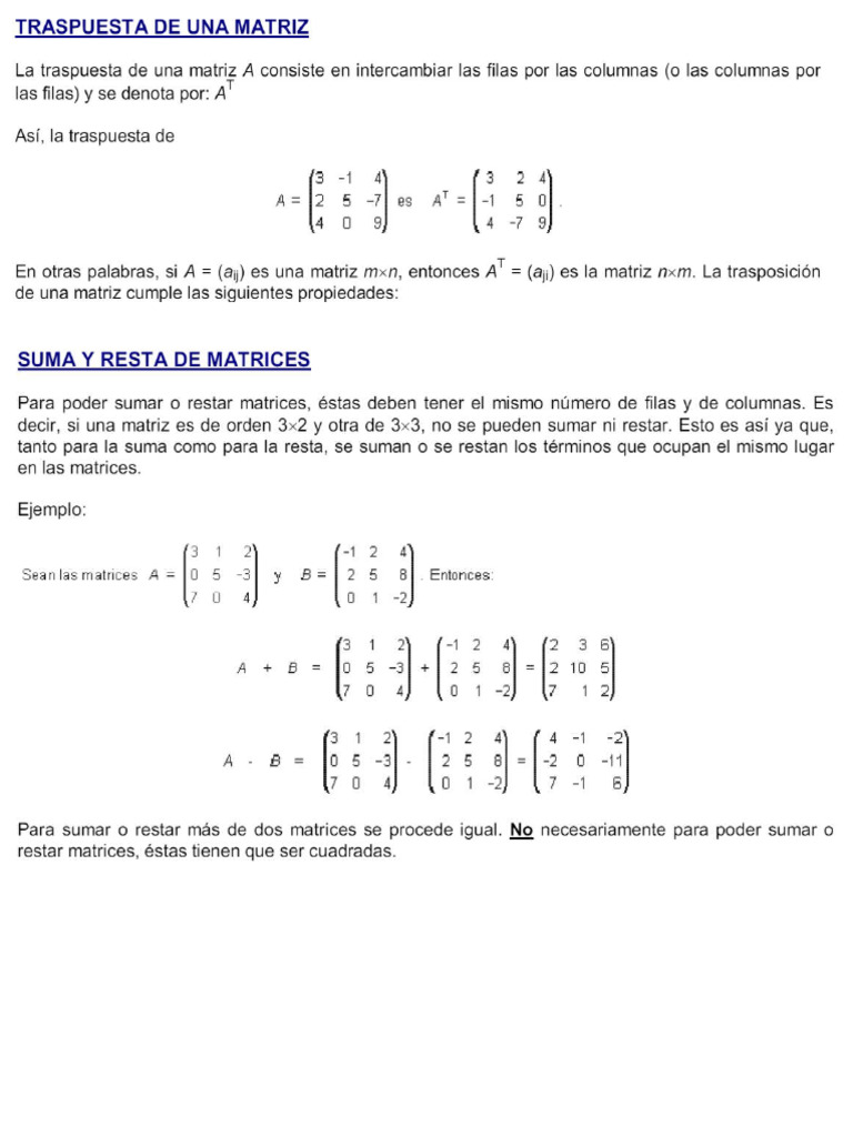 Matrices Programacion | PDF