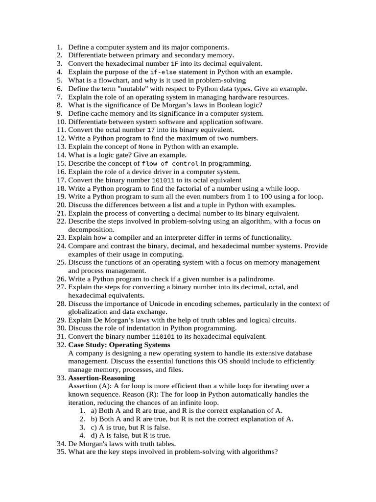 Class 11 | PDF | Control Flow | Algorithms