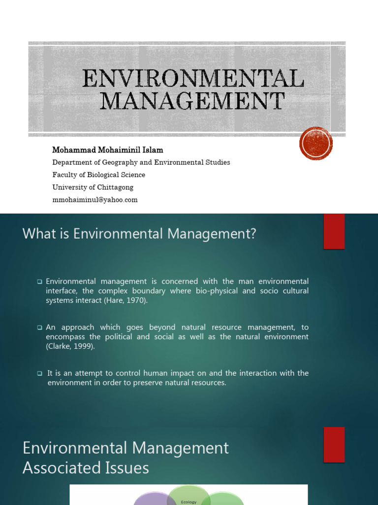 Environmentalmanagement 191215065846 | PDF | Environmental Resource ...