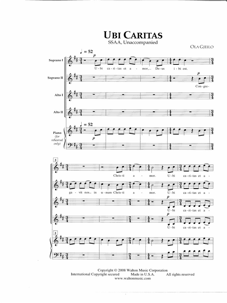 Ubi Caritas | PDF