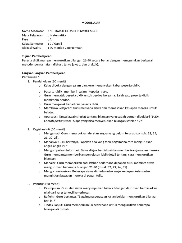 Modul Bu Liliki | PDF | Metode & Bahan Ajar