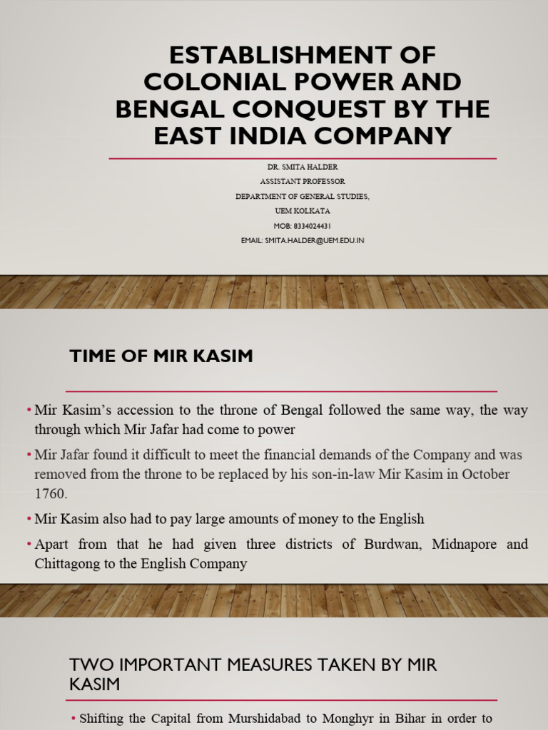 Lecture 4 Mir Kashim and The Battle of Bauxer | PDF | Bengal