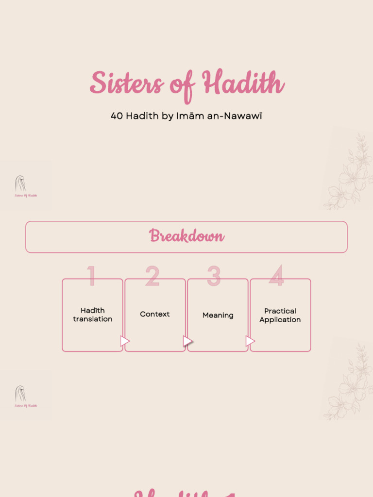 Hadith 8 - Sisters of Hadith | PDF | Muhammad | Hadith