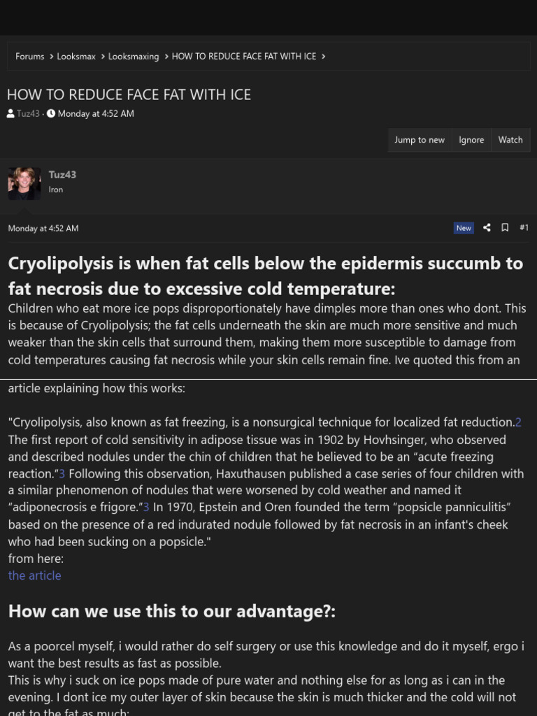 HOW TO REDUCE FACE FAT WITH ICE - Looksmax - Org - Men's Self ...