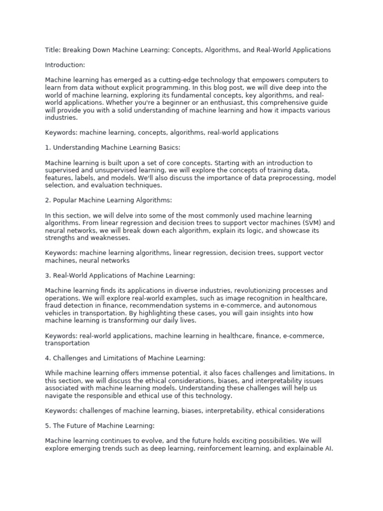 Title | PDF | Machine Learning | Behavior Modification