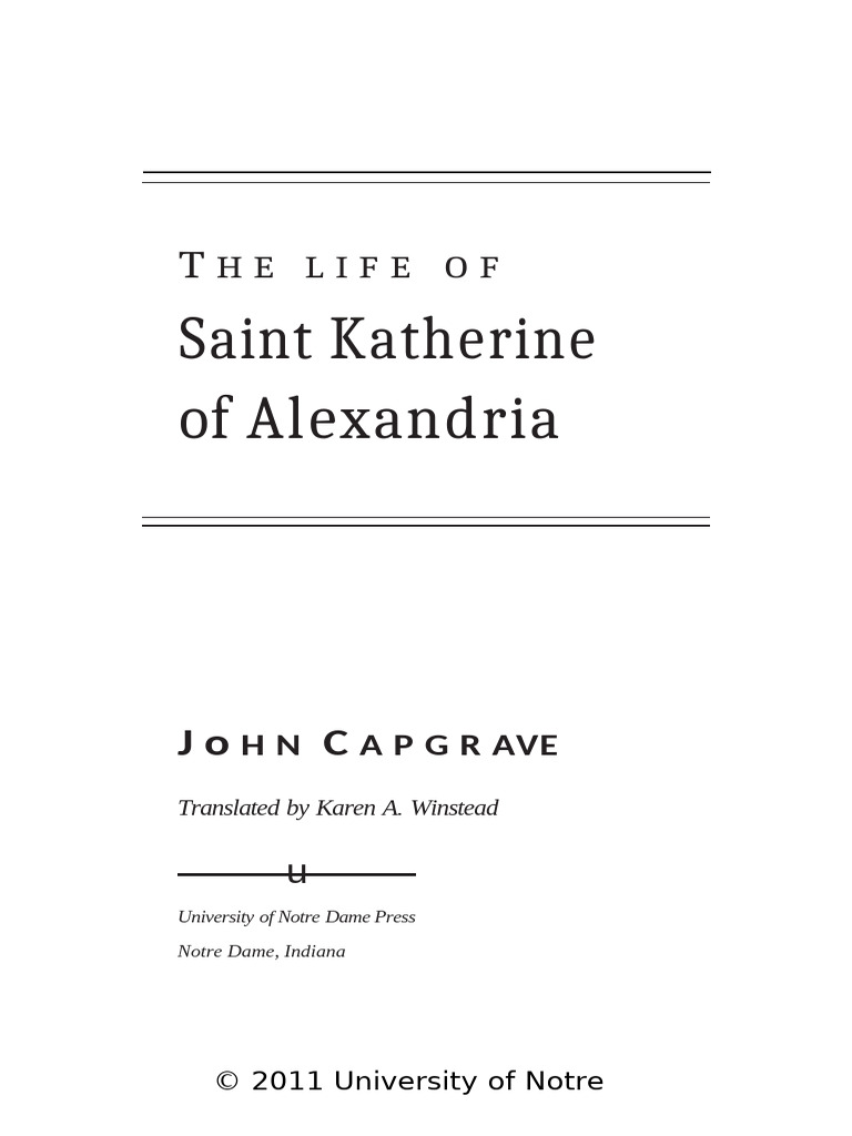 Saint Katherine - of Alexandria | PDF | Geoffrey Chaucer