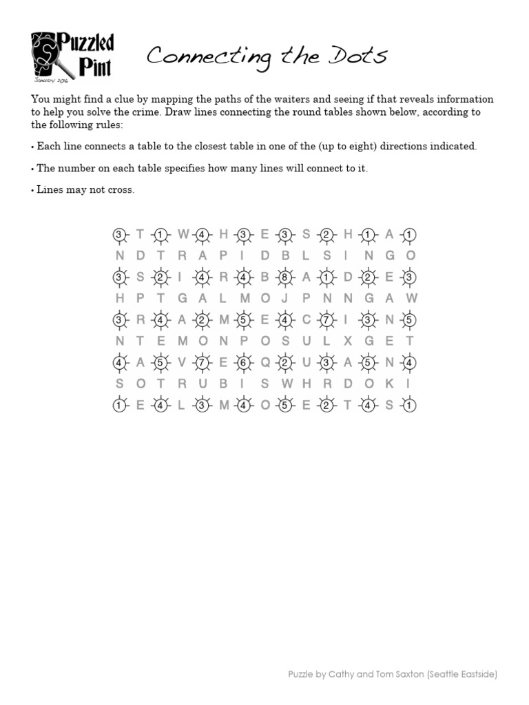 01-Connecting The Dots-Puzzle | PDF