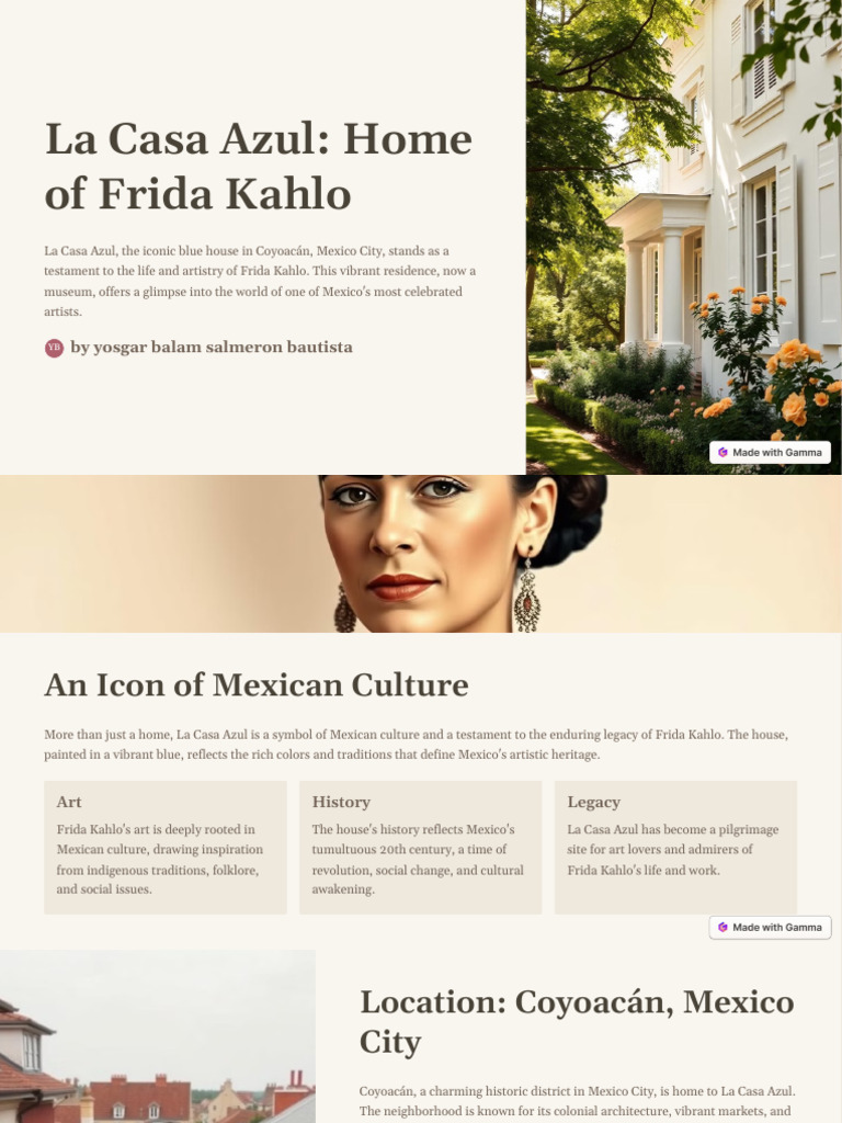 La Casa Azul Home of Frida Kahlo | PDF