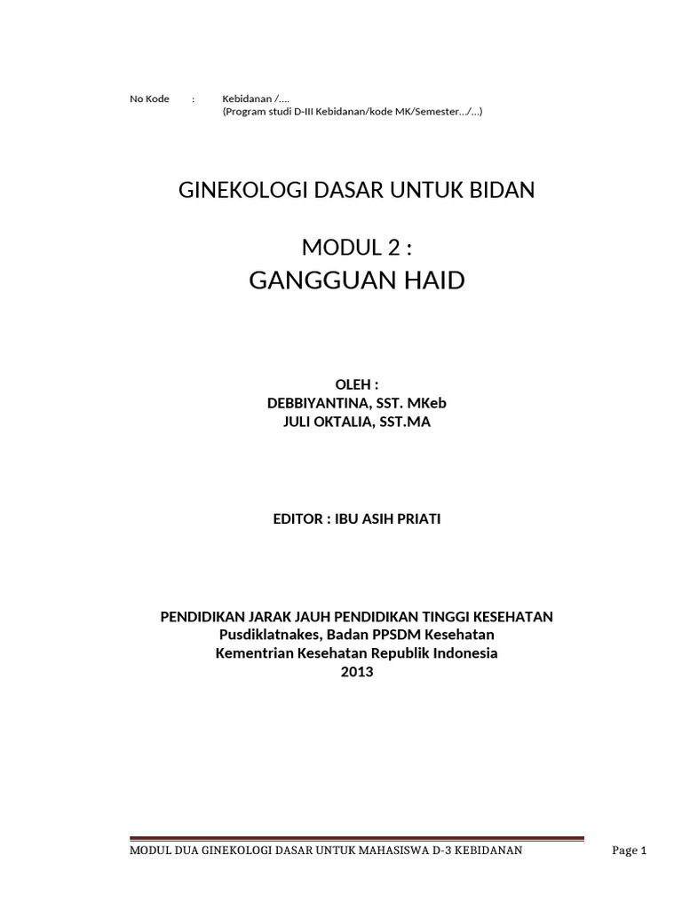 Modul Dua Ginekologi | PDF