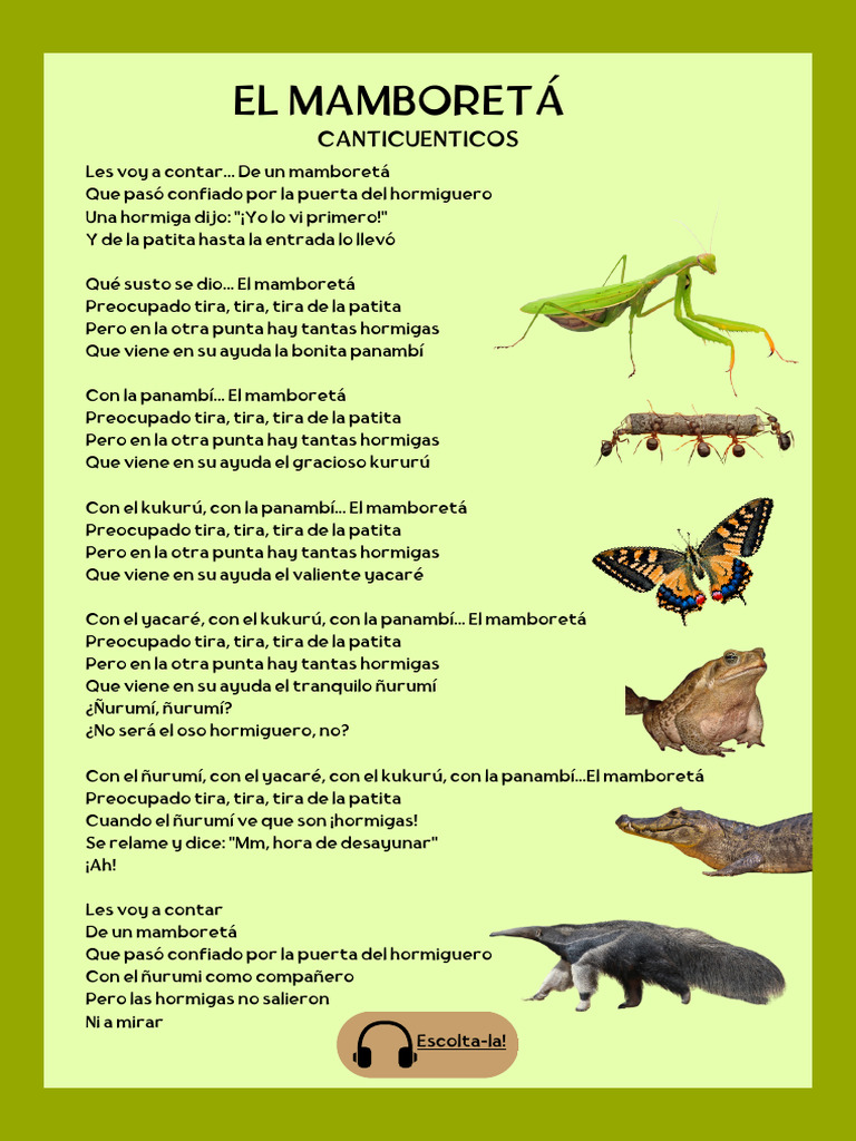El Mamboretá: Cuento y Canción | PDF | Arte